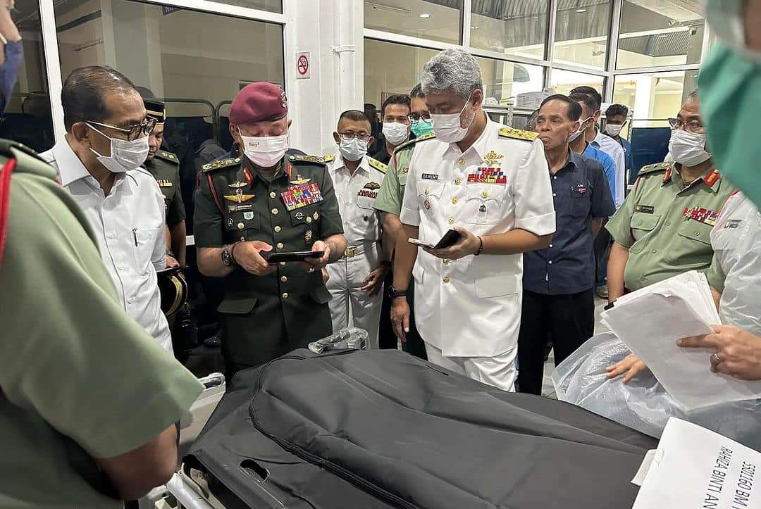 Royal Malaysian Navy Helicopter Crash at Lumut Base: Officials Conduct ...